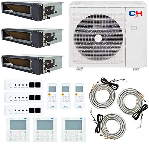 36,000 BTU Tri Zone Slim Mini Split AC System
