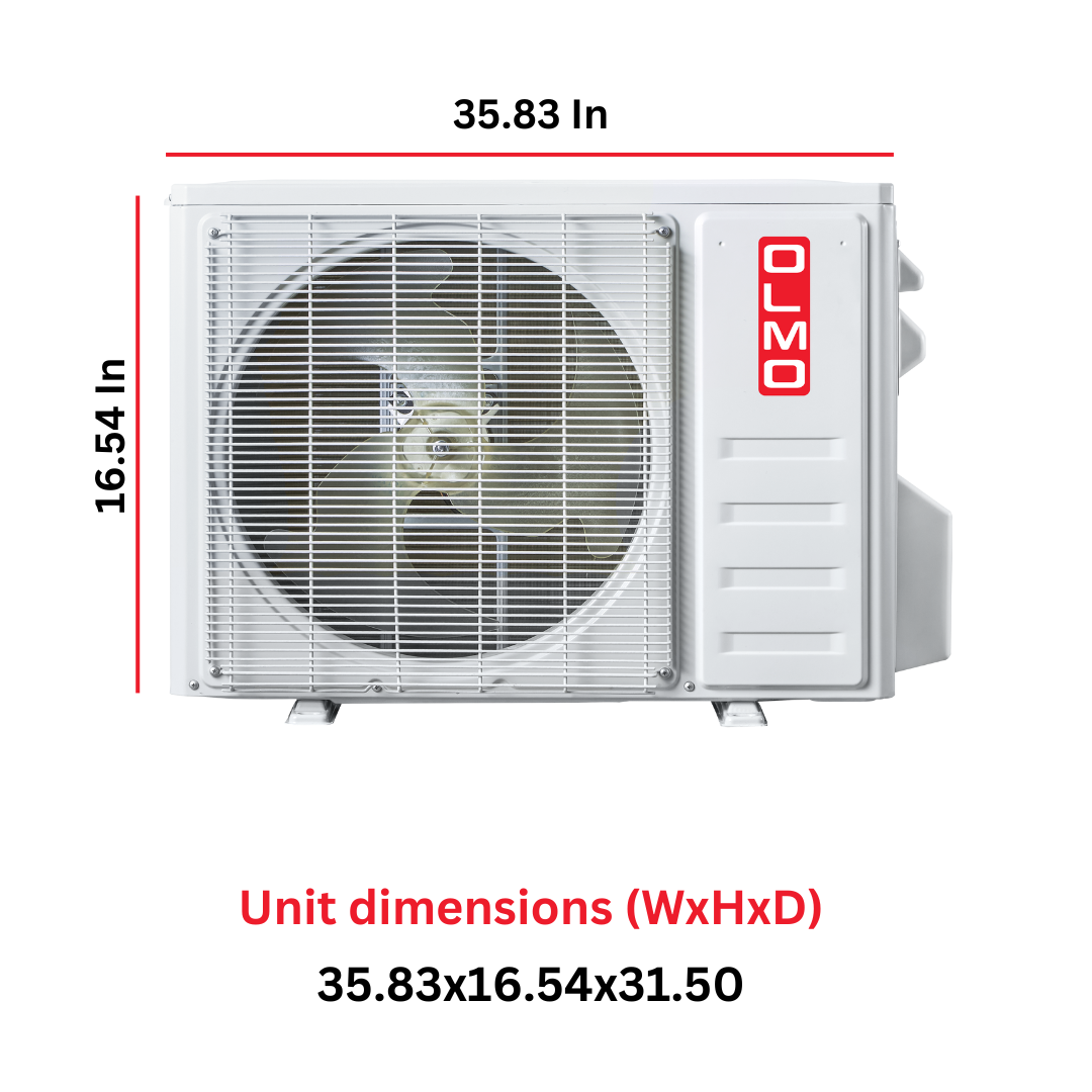 OLMO Sierra Single-Zone Series R32, 36,000 BTU/h 3 Ton Mini Split Air ...