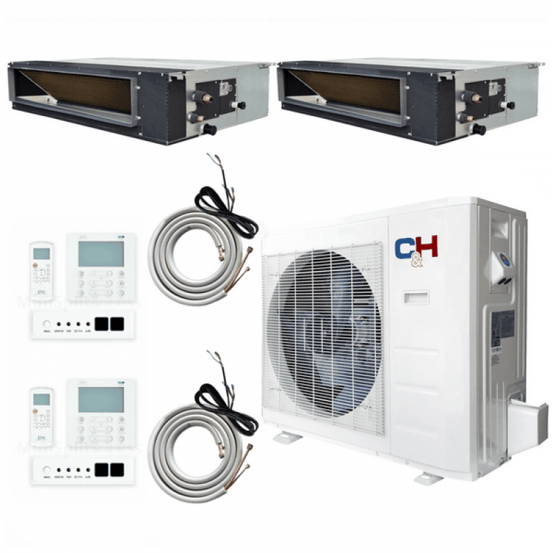 Dual Zone Ductless Mini Split 18,000 BTU Air Unit