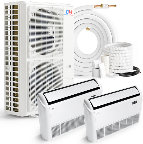 48,000 BTU 2 Zone 24k+24k Universal Floor/Ceiling with 25ft ...