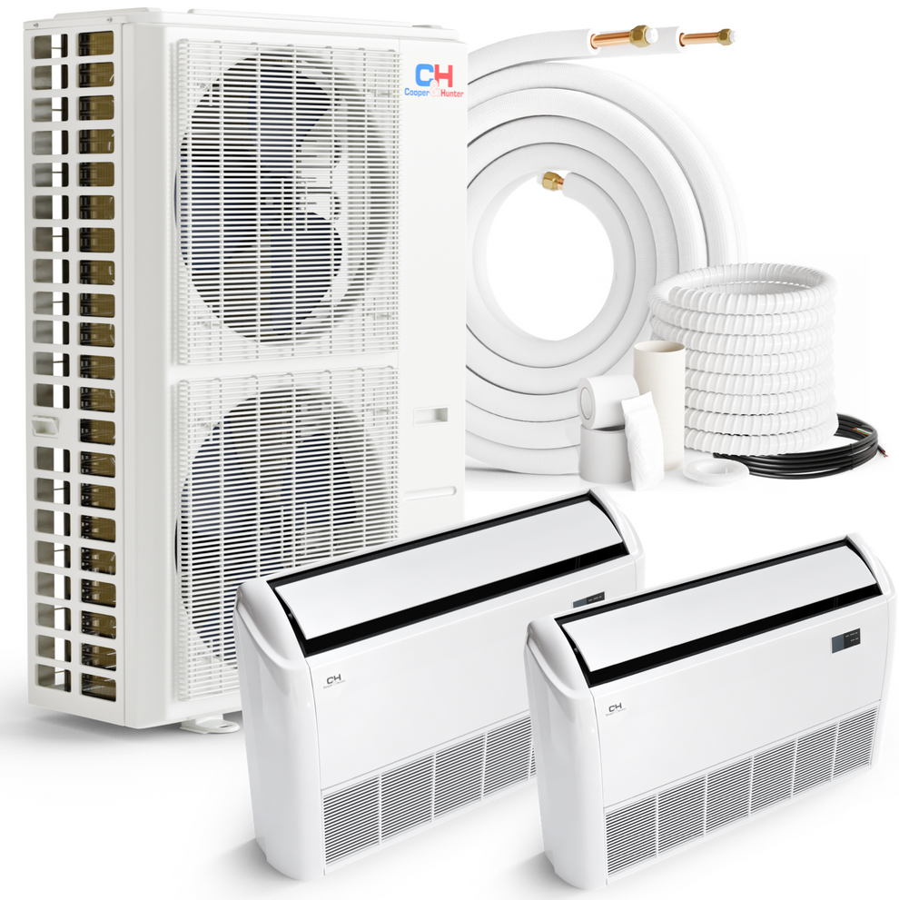 48,000 BTU 2 Zone 24k+24k Universal Floor/Ceiling with 25ft ...
