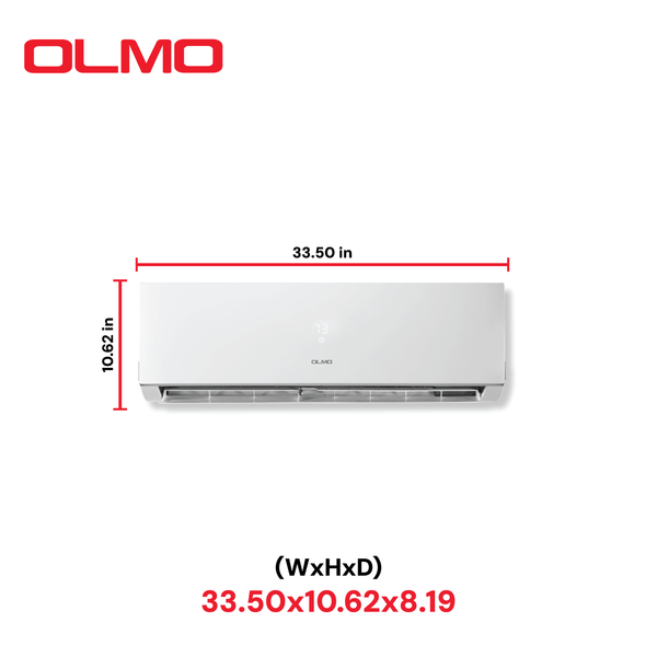 OLMO Sierra Series, R32 Mini Split, 12,000 BTU 230V Single Zone 1 Ton
