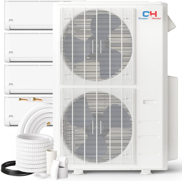 48,000 BTU 4 Zone 9k+9k+12k+24k Ductless Mini Split with Installation ...