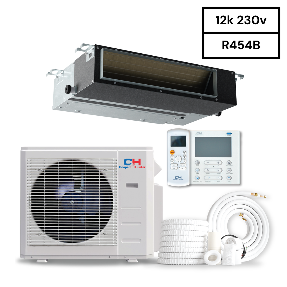 Cooper & Hunter Slim Duct 12,000 BTU 230V 19 SEER Concealed Duct Air ...